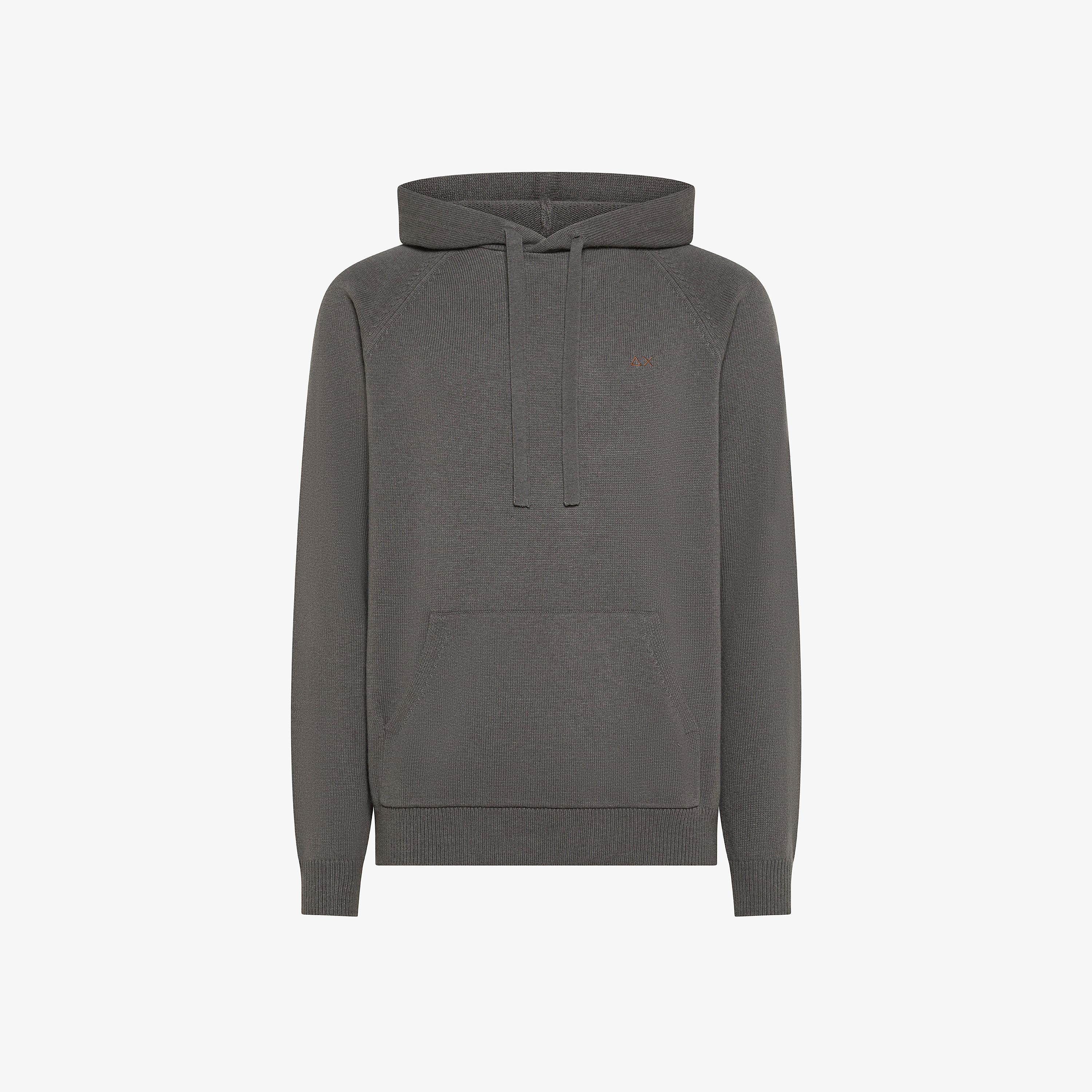 Maglia in misto cashmere con cappuccio avio scuro