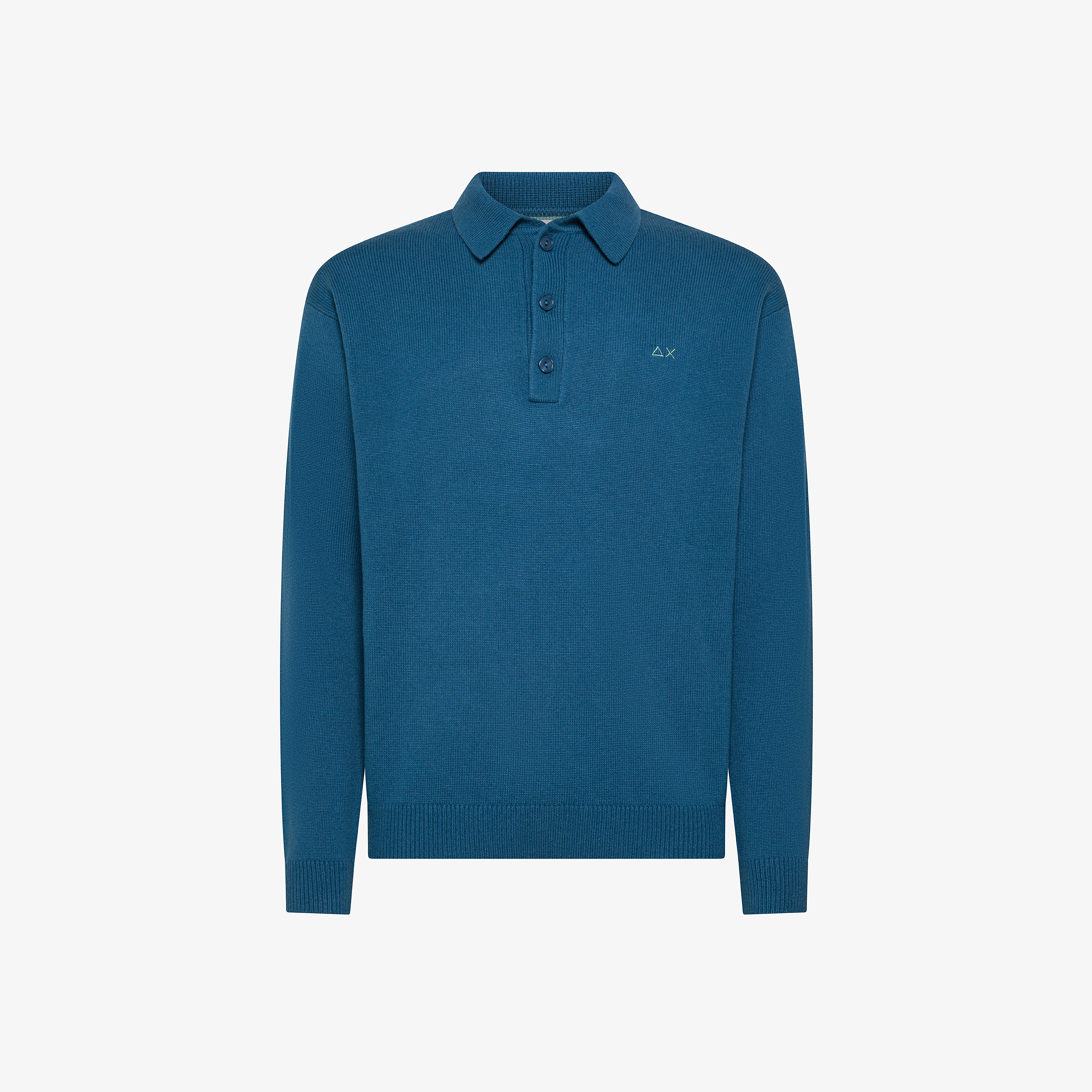 Polo in lana e cashmere avio scuro